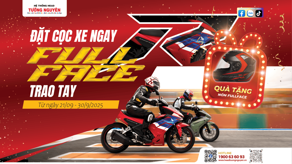 ĐẶT CỌC XE NGAY – FULL FACE TRAO TAY - Hệ Thống Đại Lý HEAD Tường Nguyên